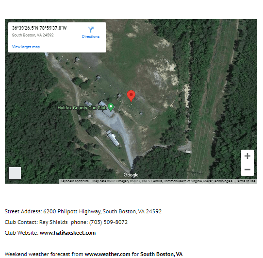 Halifax – Home of the Virginia Skeet Shooting Association